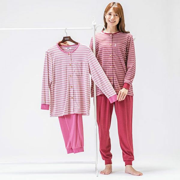 【DAKS】60ソフトスムース ボーダー レディース 上下セット 日本製 | arakawa ONLINE SHOP